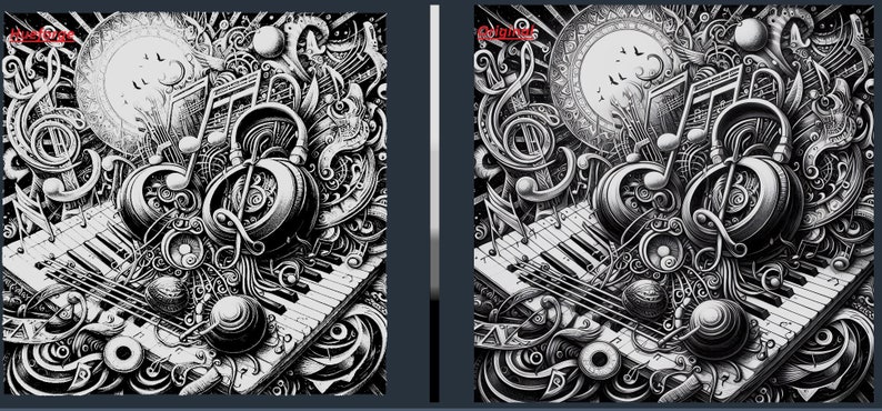 Musical Notes Hueforge Stl File Musical Notes 3d Printed Wall Art Décor ...