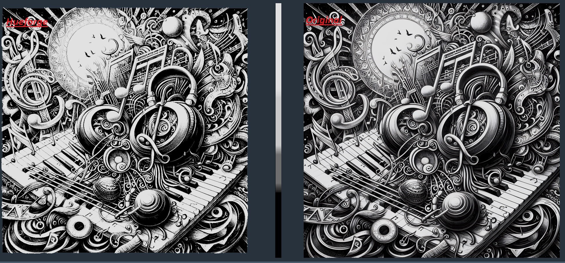 Musical Notes Hueforge Stl File Musical Notes 3d Printed Wall Art Décor ...