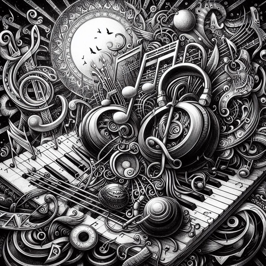 Musical Notes Hueforge Stl File Musical Notes 3d Printed Wall Art Décor ...