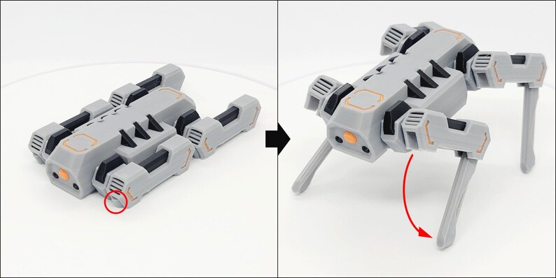 Headless Robot 3D Printed Multi-jointed Movable Shapeshift Robot 3D ...