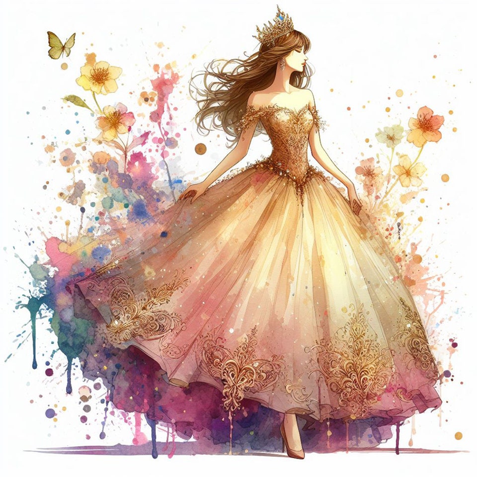 Girl Princess Theme Room Decor Princess Wall Art Colorful Princess ...