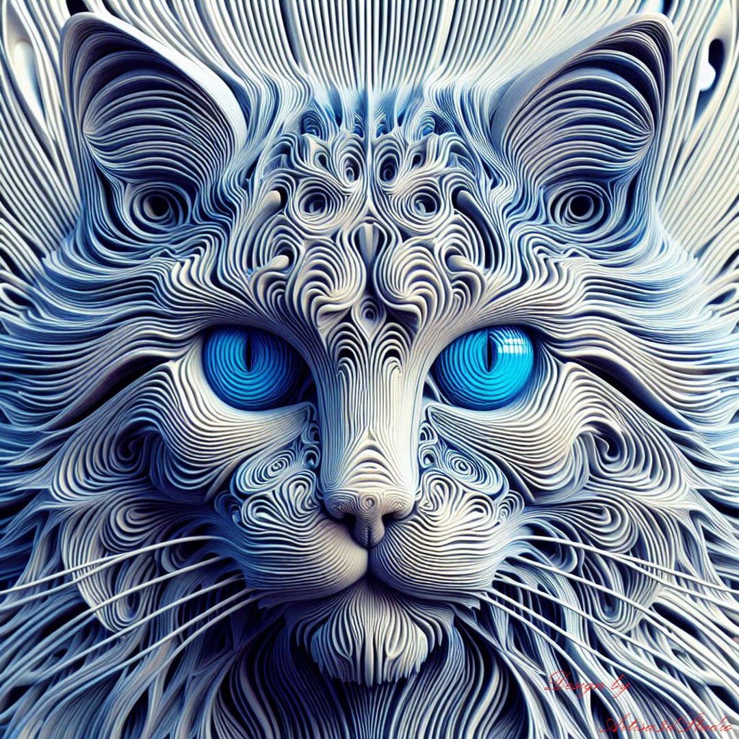 Cat Stl Hueforge 3D Printed Hueforge Prints Art & Collectibles,4 ...