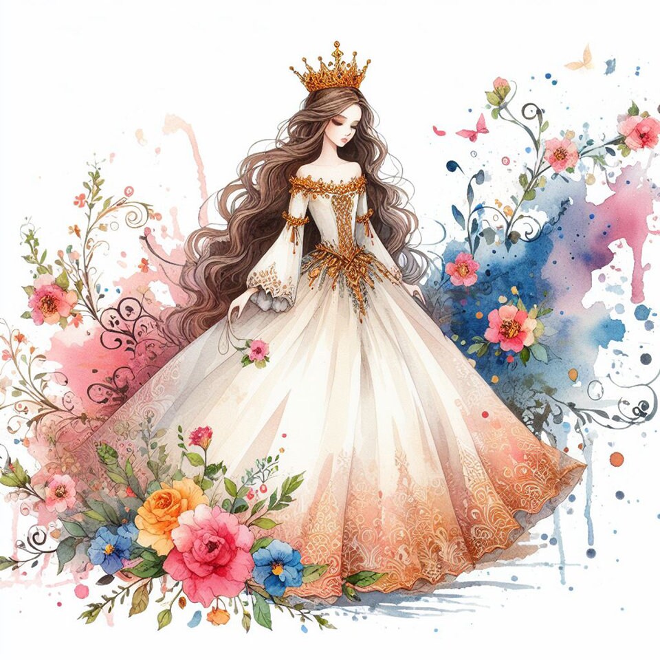 Girl Princess Theme Room Decor Princess Wall Art Colorful Princess ...