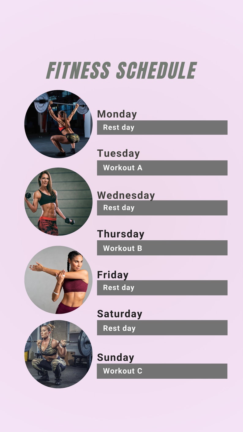 An Effective Gym Plan, Workout Plan, Fitness Plan for Busy Women - Etsy