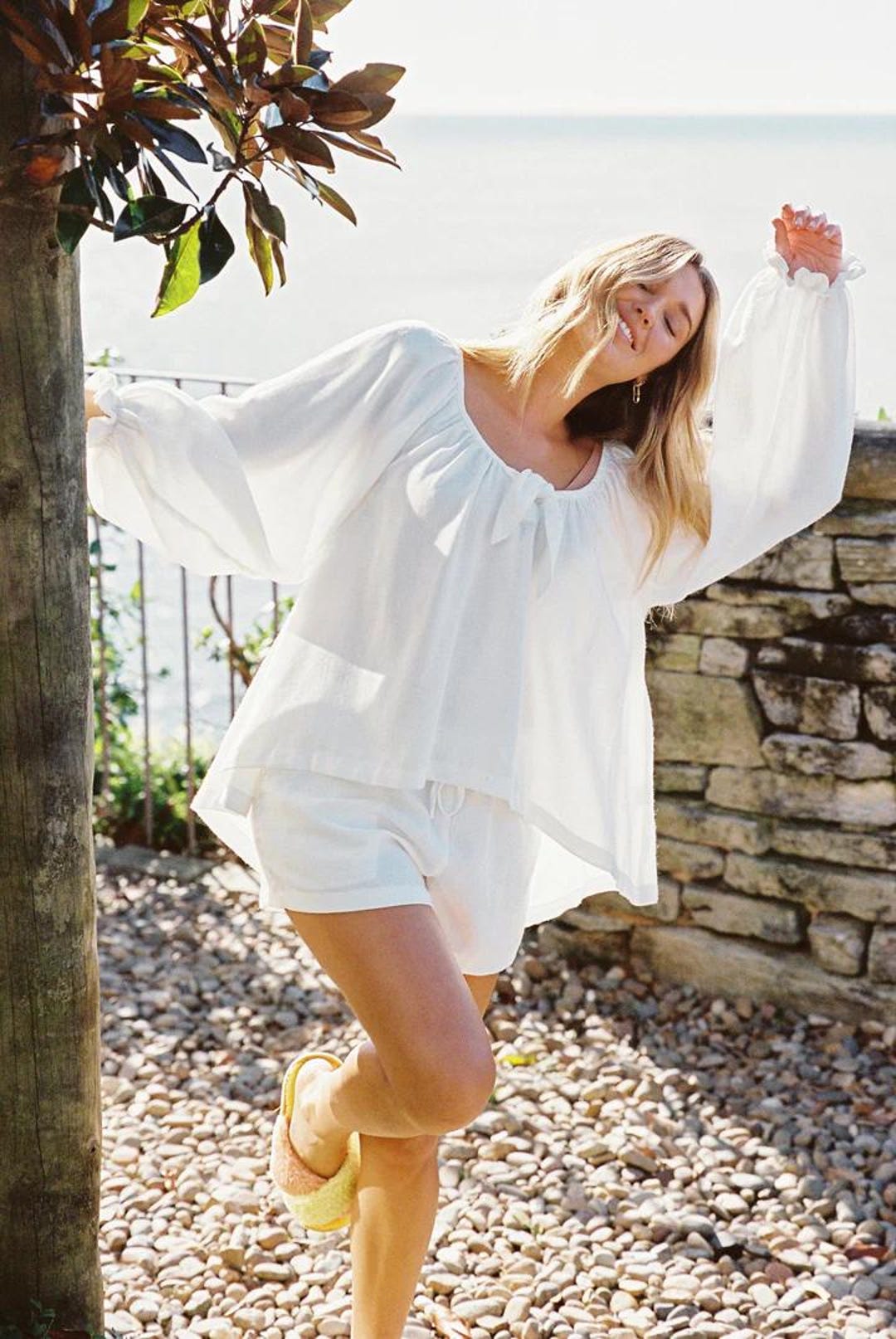 Women's Pure Cotton Tank Top & Pajama Shorts Set Lightweight Summer ...