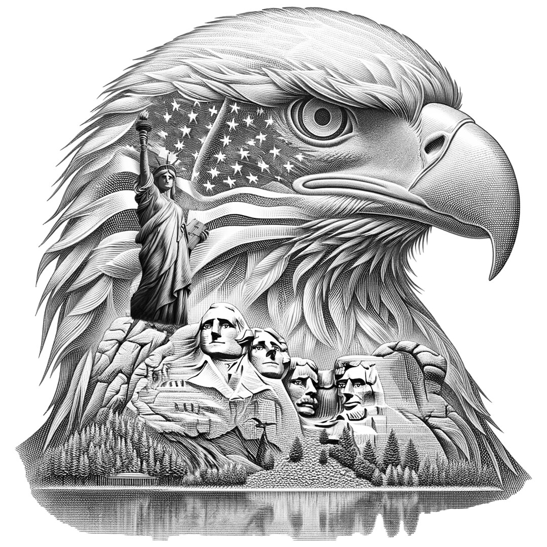 Laser Engraving PNG File | Digital Download | American Bald Eagle ...