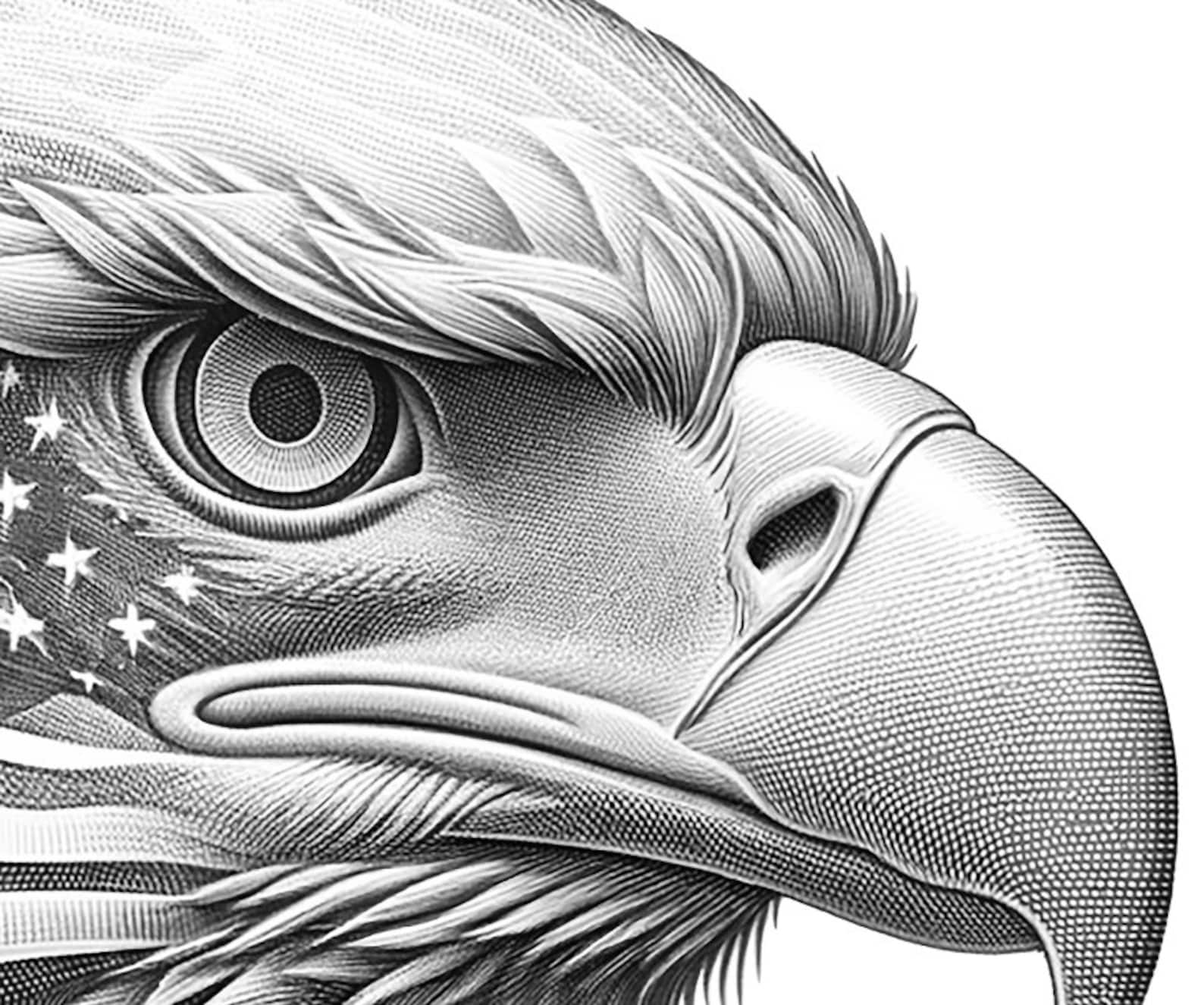 Laser Engraving PNG File | Digital Download | American Bald Eagle ...