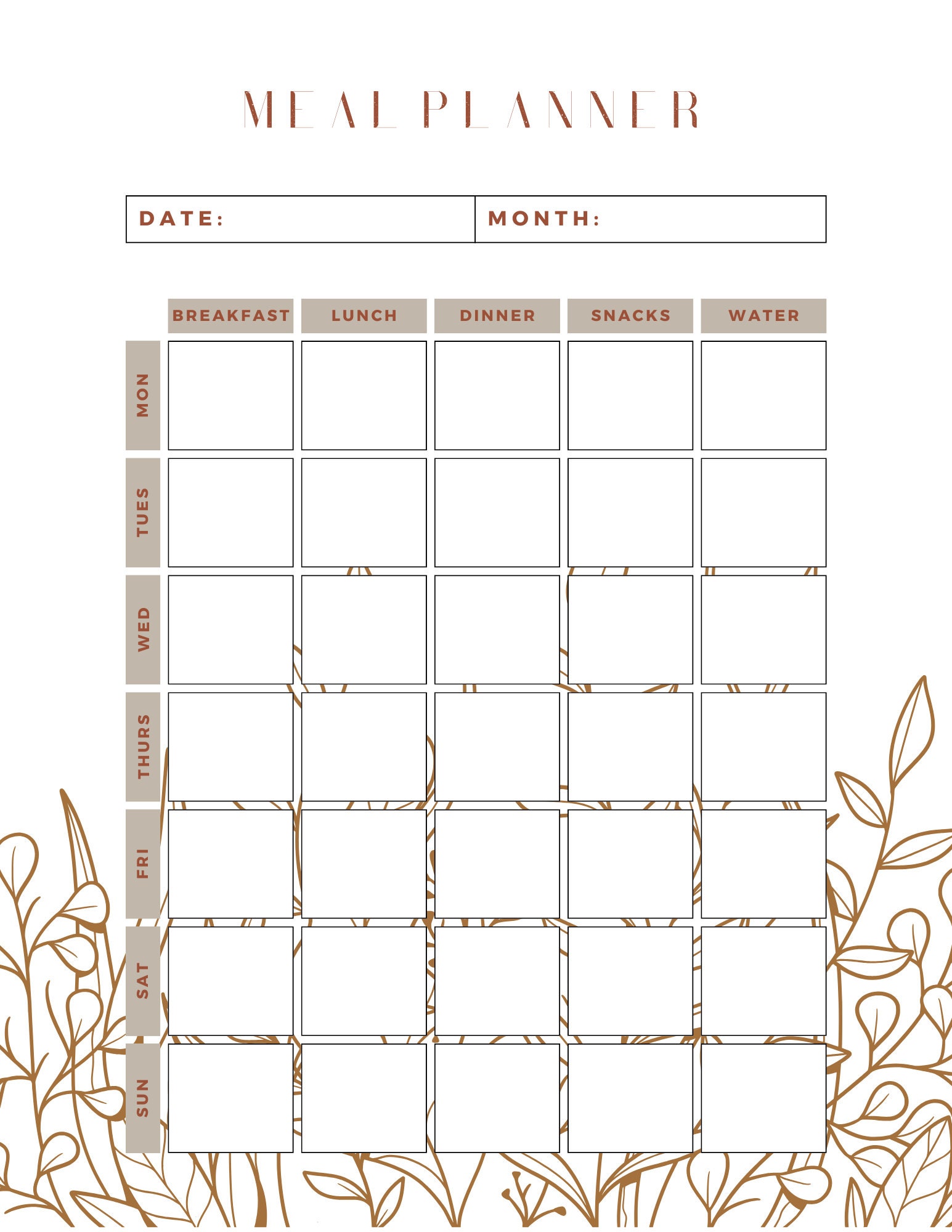 Boho Printable Planner - Etsy