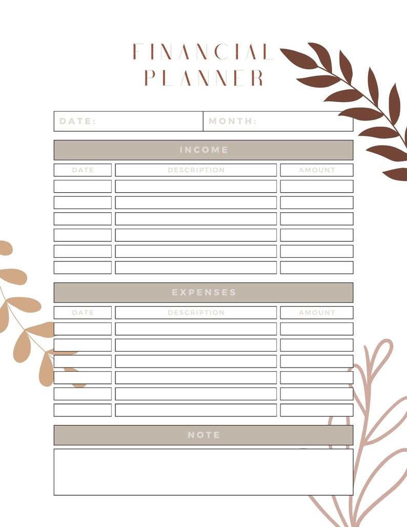 Boho Printable Planner - Etsy