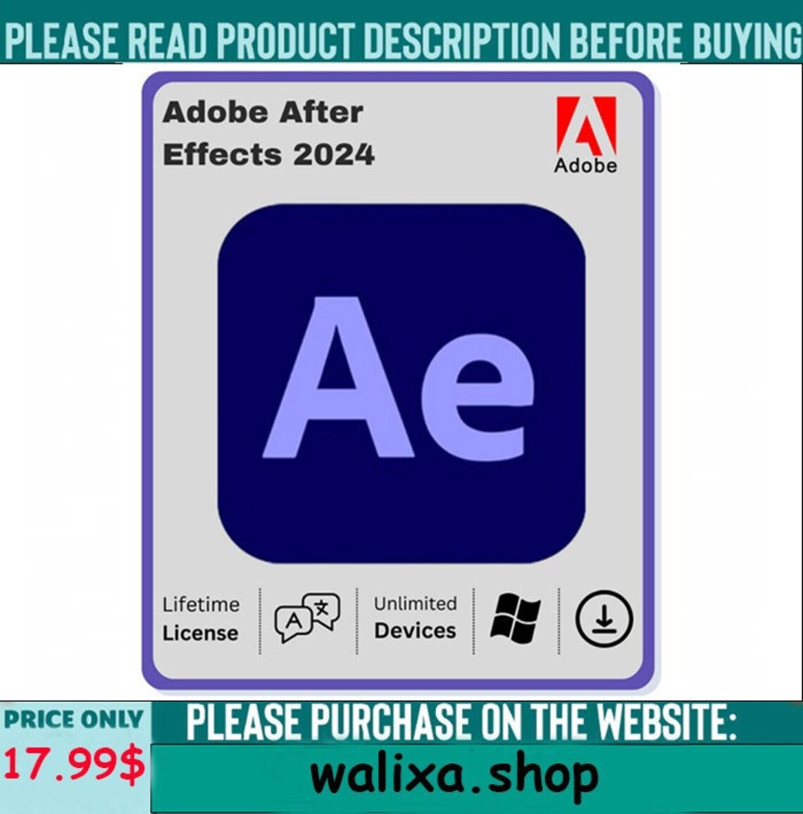 Adobe After Effects 2024 Ready to Use Lifetime License Windows - Etsy ...