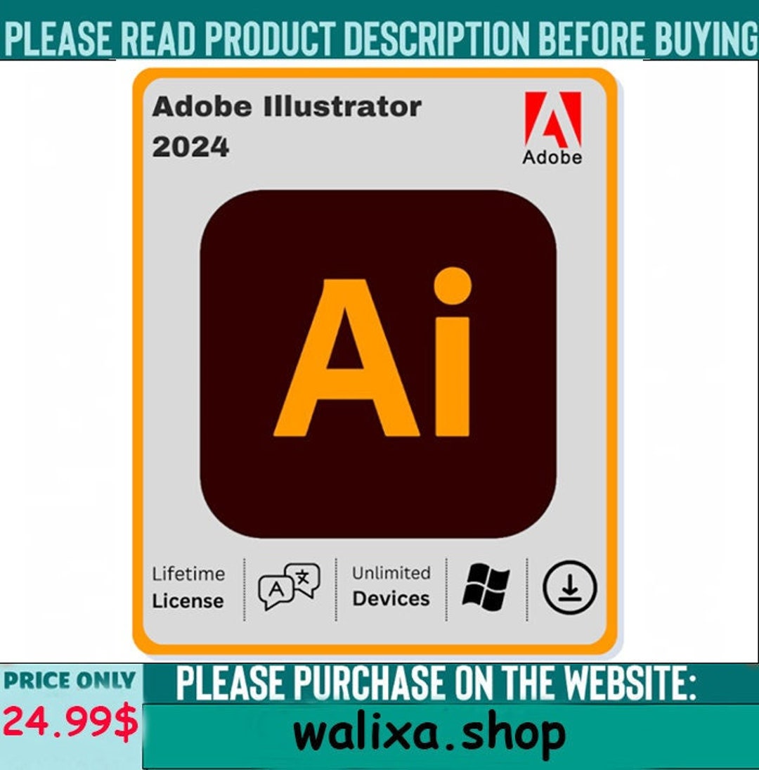 Adobe Illustrator 2024 Lifetime License Ready to Use Windows - Etsy