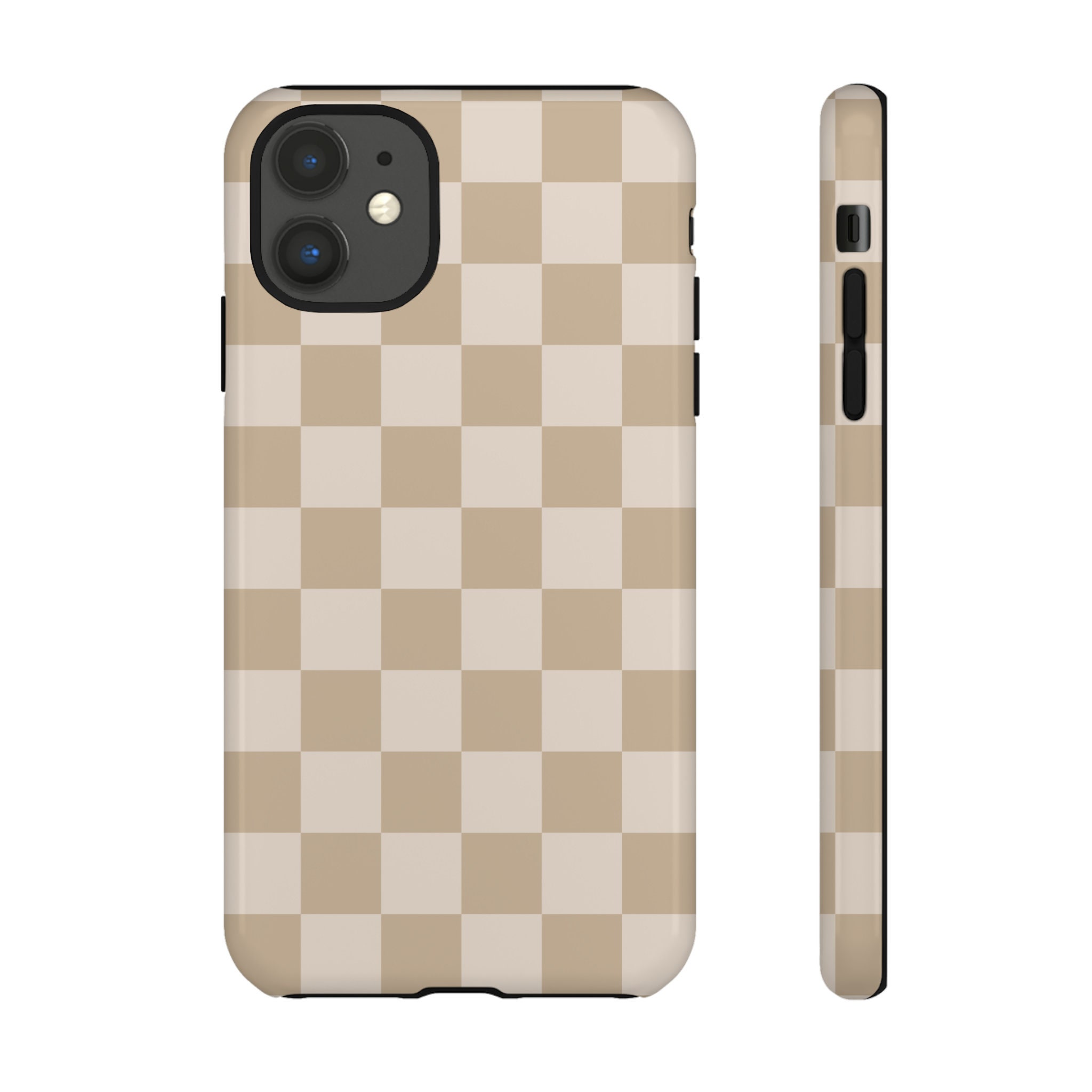 Muted Beige Neutral Checkerboard Pattern Phone Case Tough Case for ...