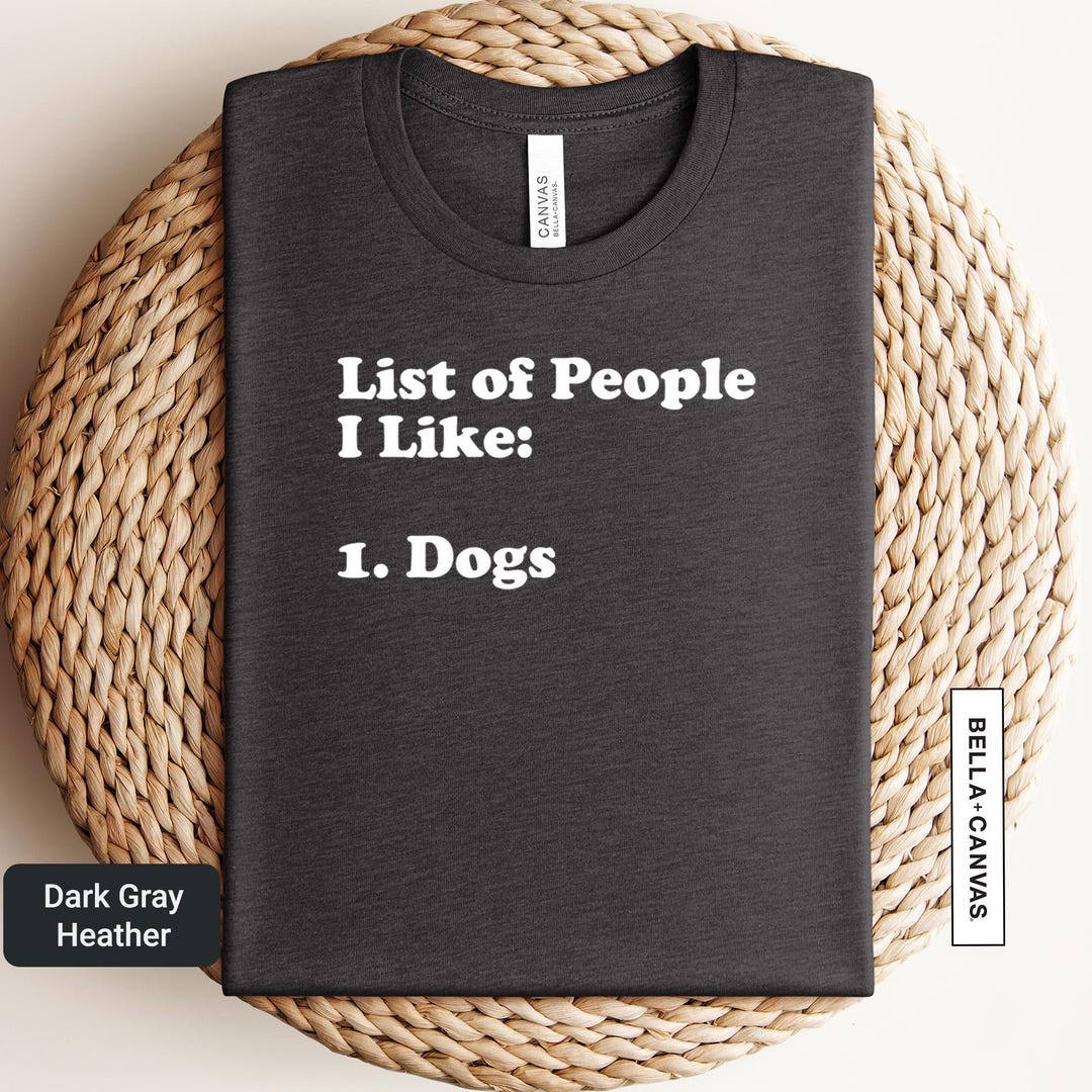 List of People I Like Shirt, Dog Owner Shirt, Introvert Shirt, Social ...