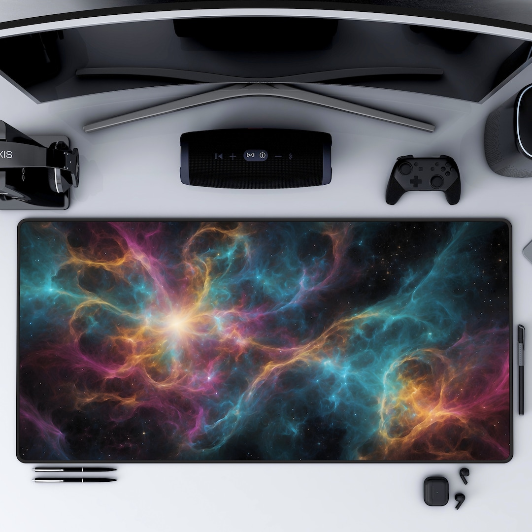 Nebula Desk Mat, Deep Space Desk Pad, Galaxy Mouse Pad, Beautiful ...