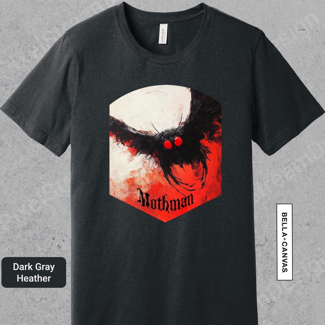 Mothman Graphic Tee, Urban Legend Shirt, Moth Man Legend, West Virginia ...