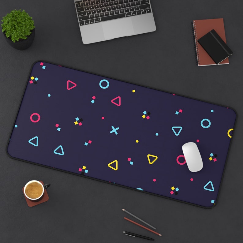 Retro 80s Arcade Desk Mat, Large XL Mousepad for Gamers, Vintage 90s ...