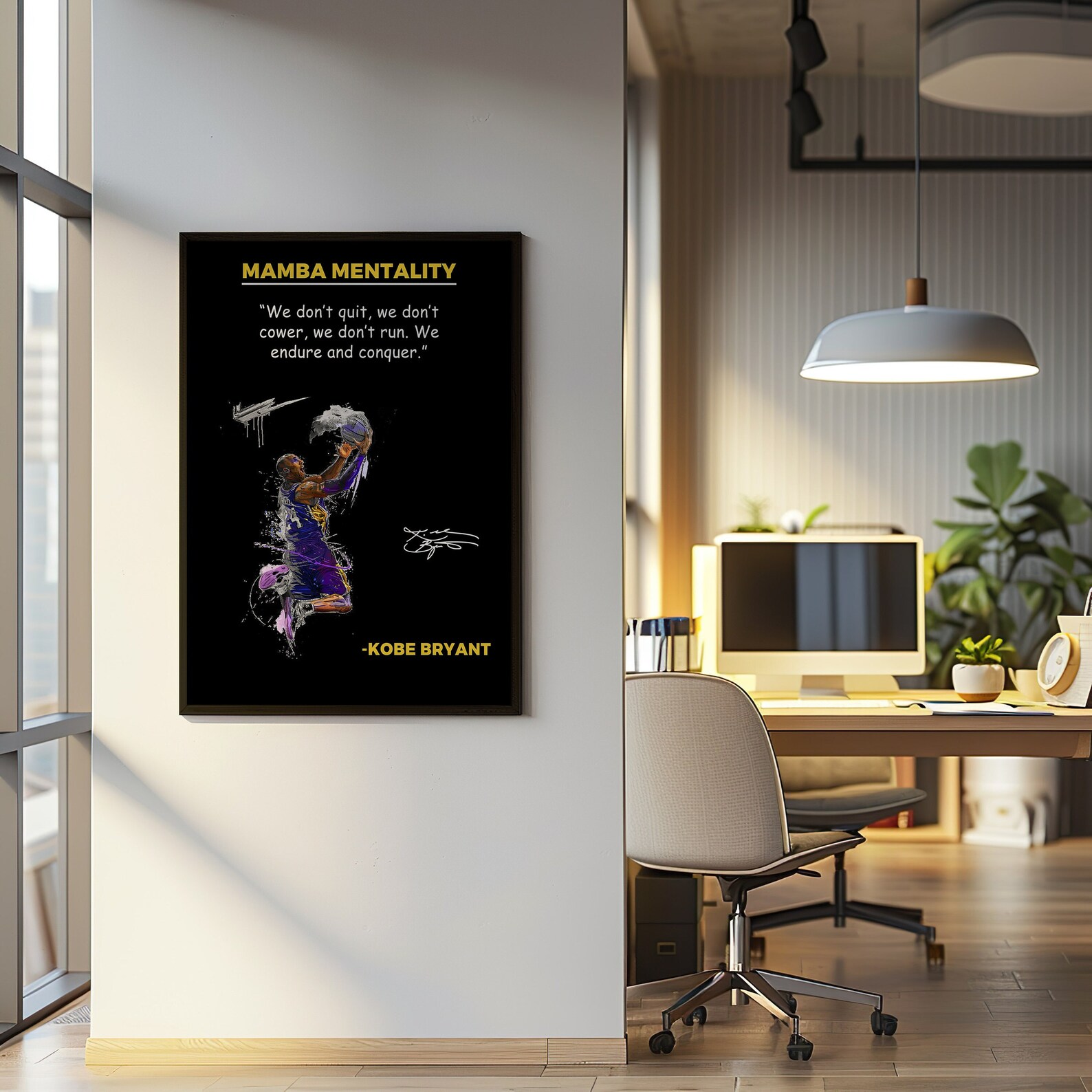 Kobe Bryant, Kobe Bryant Print, Kobe Poster, Mamba Mentality ...