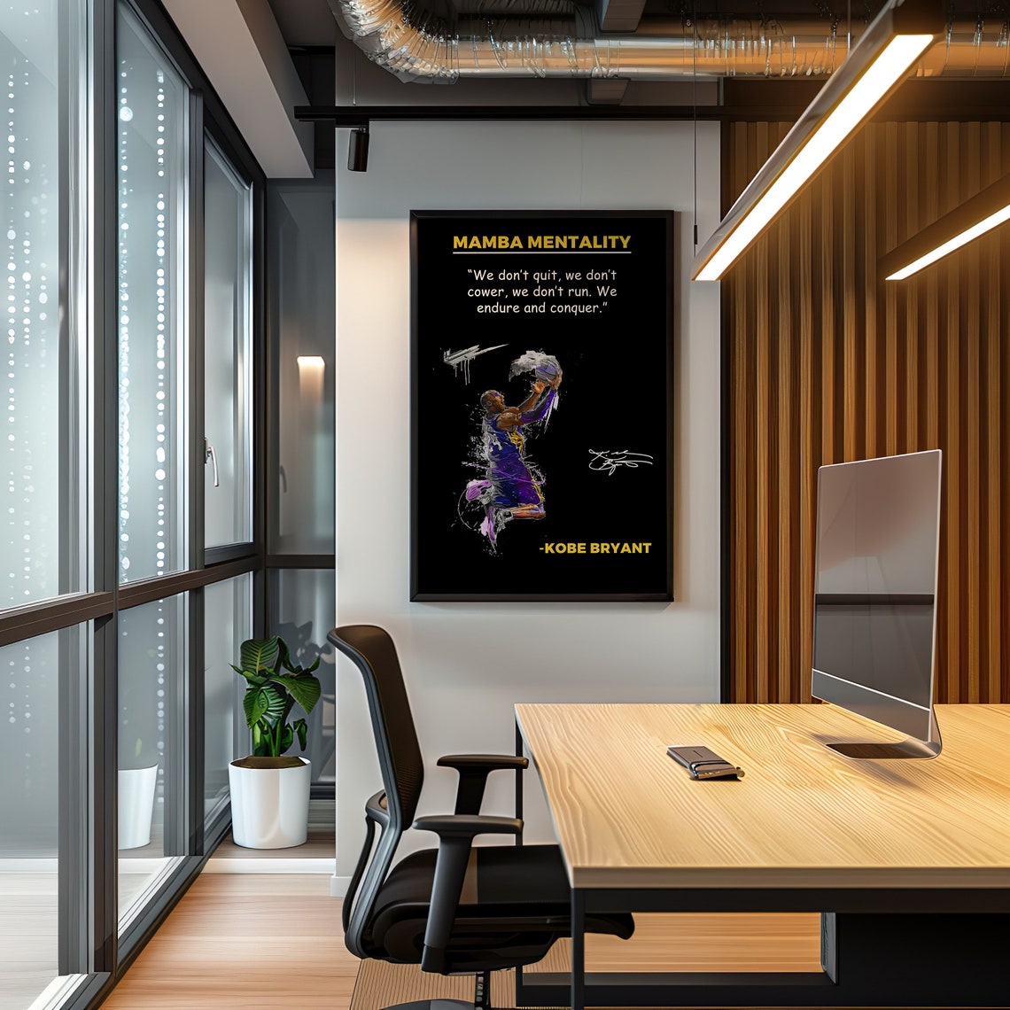 Kobe Bryant, Kobe Bryant Print, Kobe Poster, Mamba Mentality ...