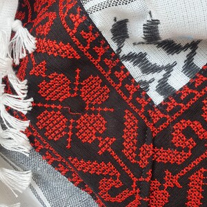 Beautiful Palestinian Handmade Kufiya With Traditional Palestinian ...