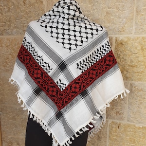 Beautiful Palestinian Handmade Kufiya With Traditional Palestinian ...