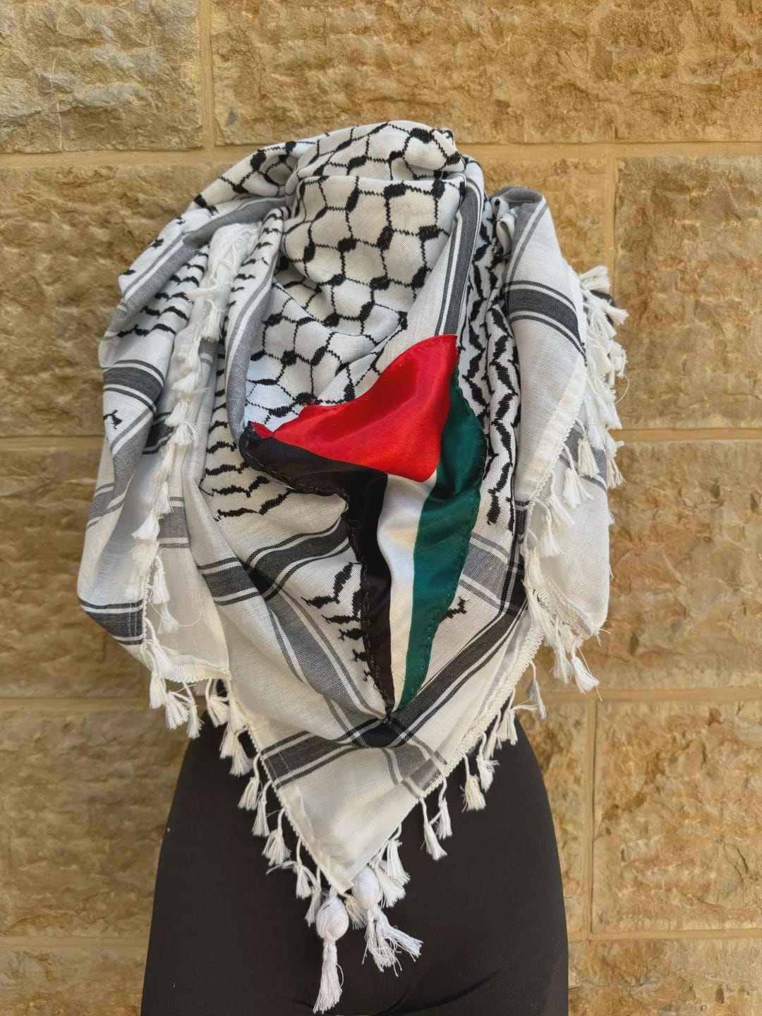 Tatreez Kufiya Scarf (made in Palestine) - Etsy