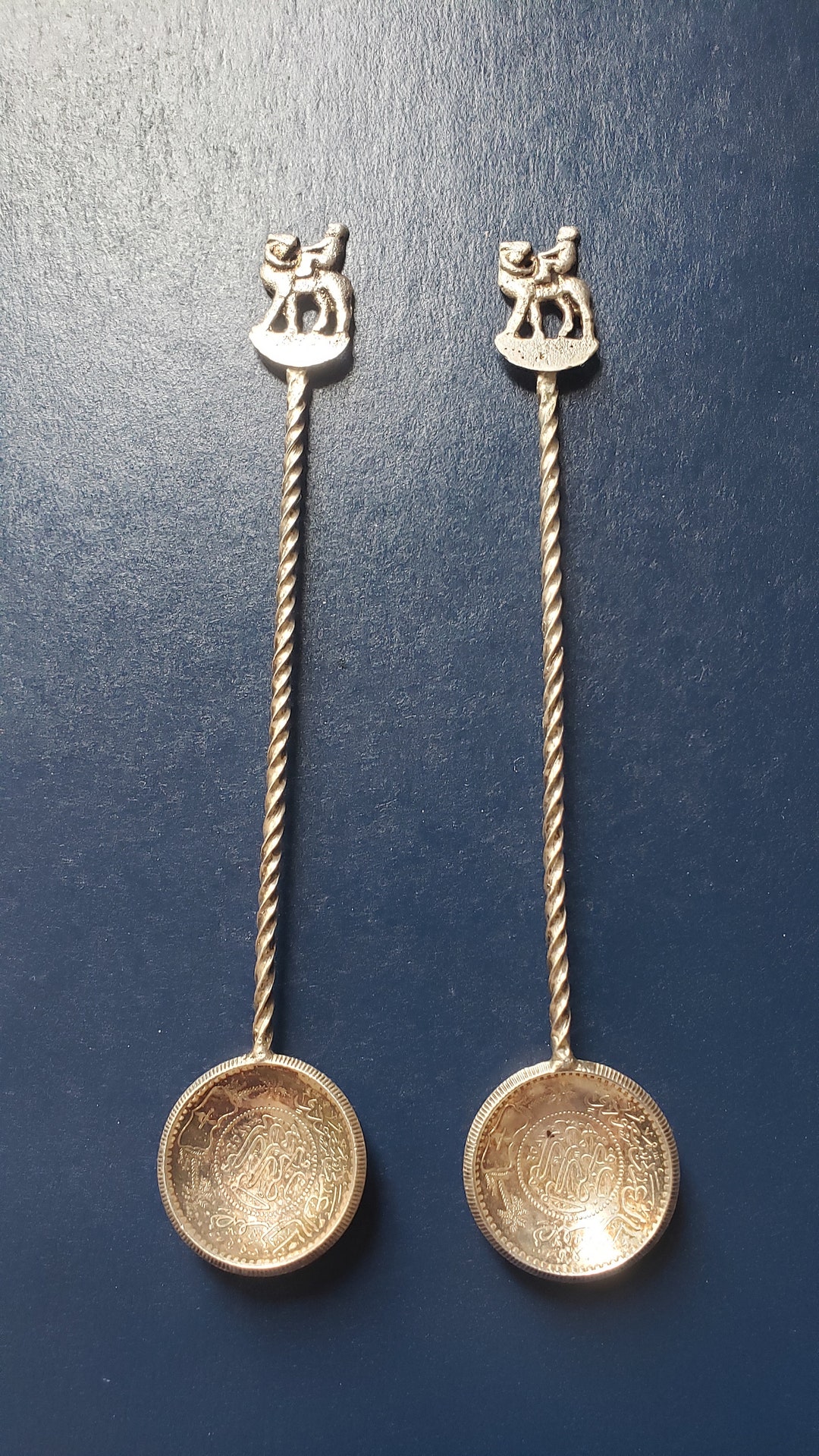 Islamic Silver Coin Ice Tea Spoon - Etsy