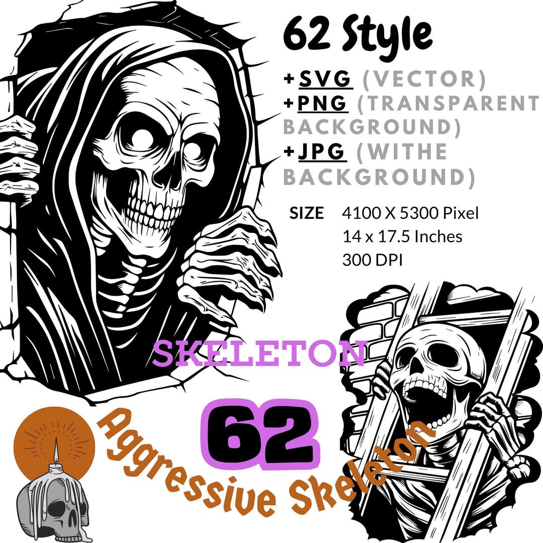 Aggressive Skeleton,skull Intense,bone Aggressive, Demonic,ferocious ...