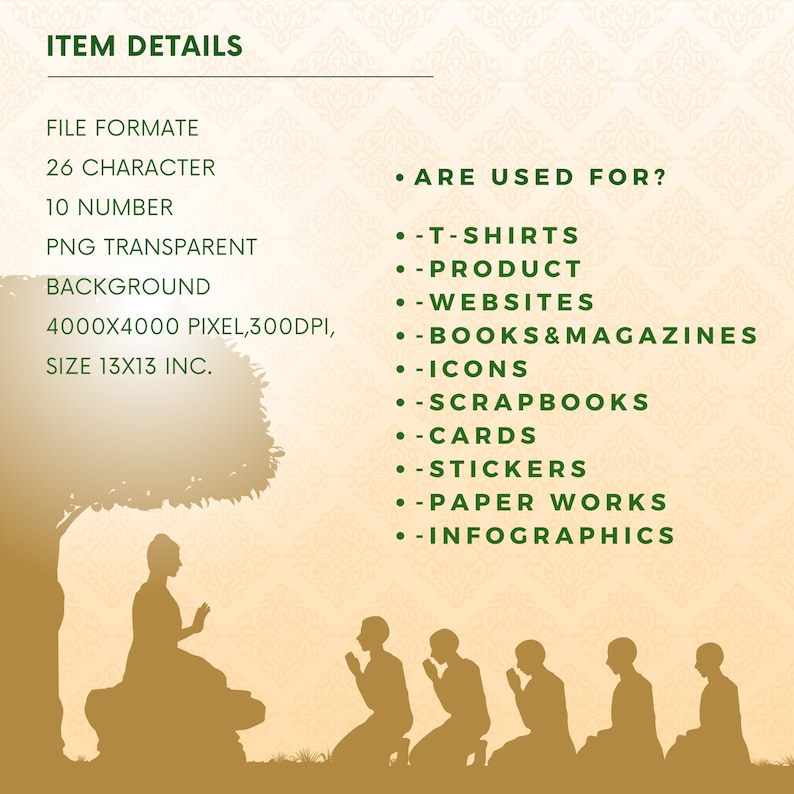 Thai Buddha Alphabet Clipart, Bronze Art Letters, 300 DPI (PNG Digital ...