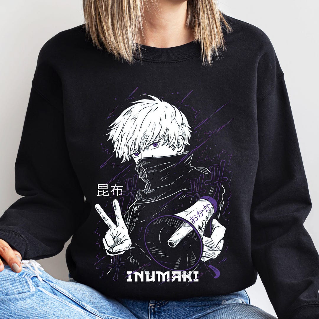 Streetwear Anime Sweatshirt, Inumaki Toge Salmon Tt-shirt, Cursed Marks ...
