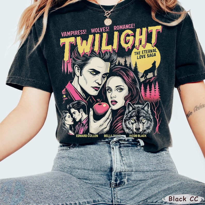 Retro Twilight Comfort Colors Tee, Twilight Fans Homage Shirt, Gift for ...