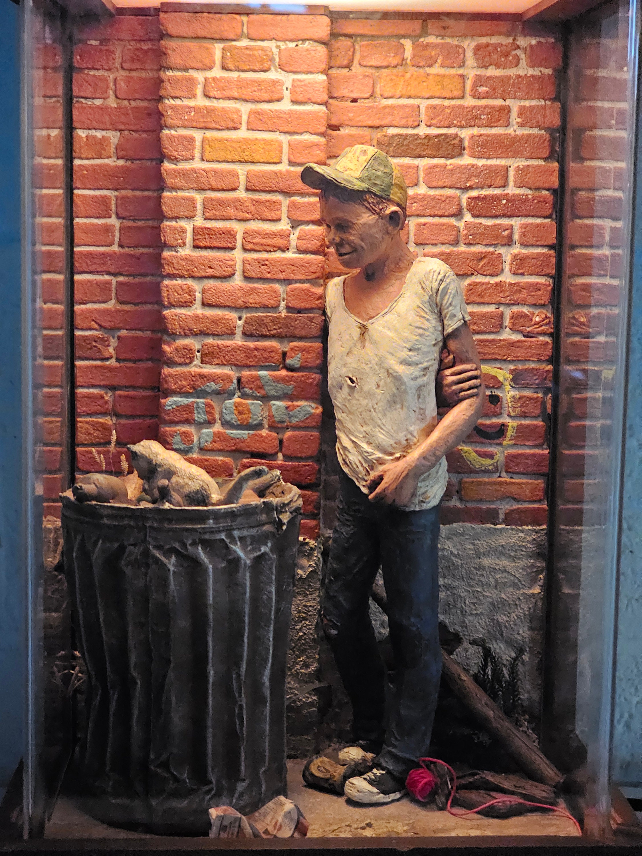 Michael Garman Signed Cityscape Sculpture Shadowbox Lighted Sculpture ...