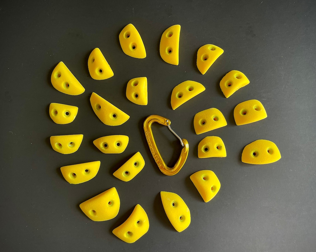 Climbing Holds Jib Set - Laminas Set of 22 Small Jibs - Screw on Holds ...