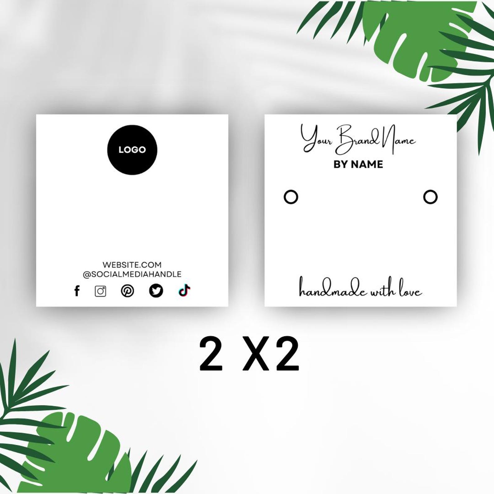 Editable Jewelry Display Card Template, Printable Earrings Display ...