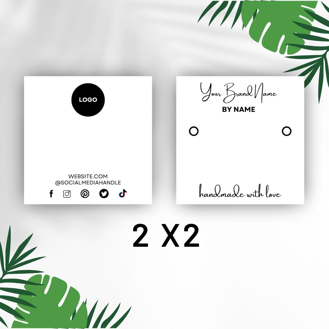 Editable Jewelry Display Card Template, Printable Earrings Display ...