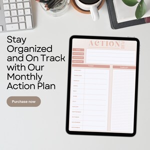 Monthly Action Plan | Smart Goals Planner| Achieved Goal Planner ...