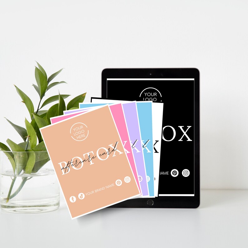 Botox Care Card 12 Bundle Care Instruction Card Small Business Tools ...