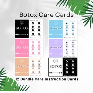 Botox Care Card 12 Bundle Care Instruction Card Small Business Tools ...