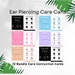 Ear Piercing Care Card 12 Bundle Care Instruction Card Small Business ...