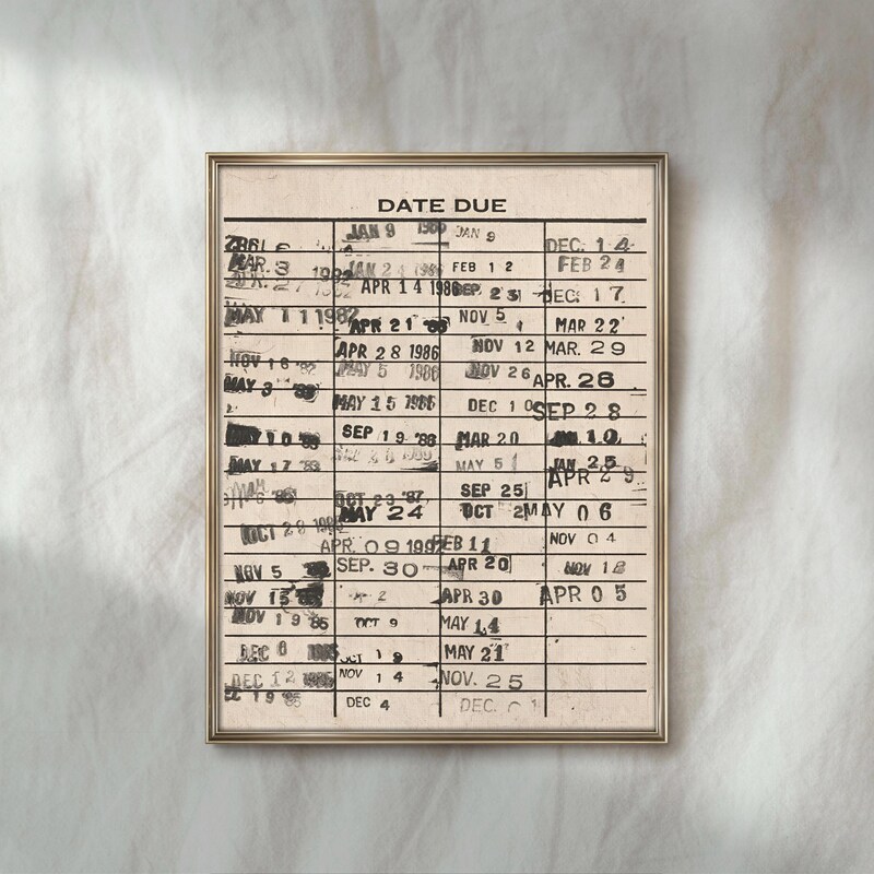 Library Due Date - Etsy