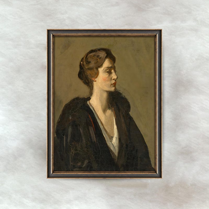 Antique Drawing Portrait - Etsy