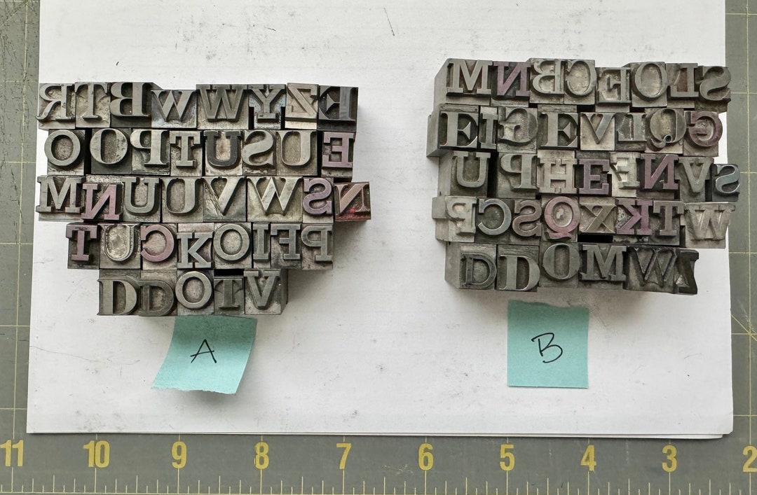 Metal Type Letterpress Assorted Letters and Fonts - Etsy