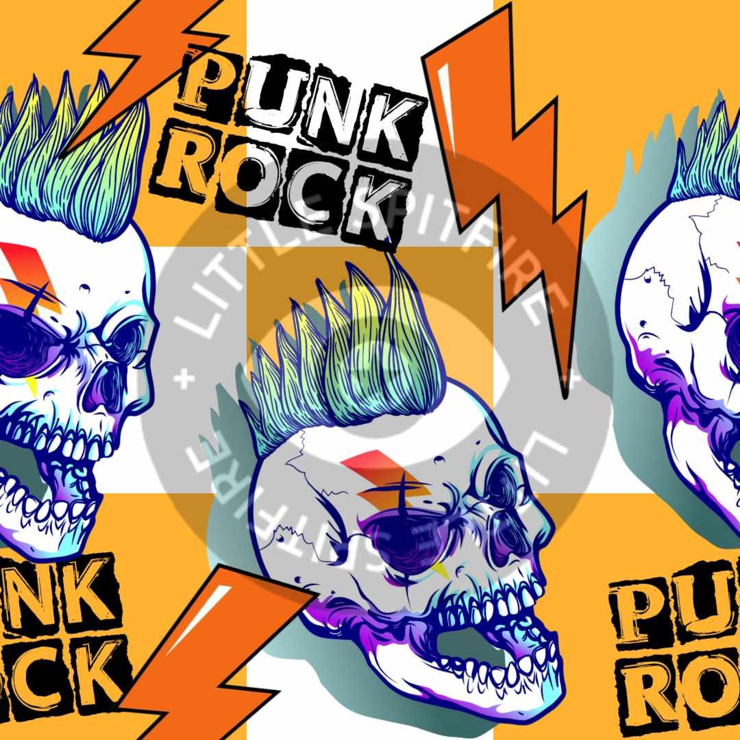 Punk Rock Skull Seamless Design - Etsy
