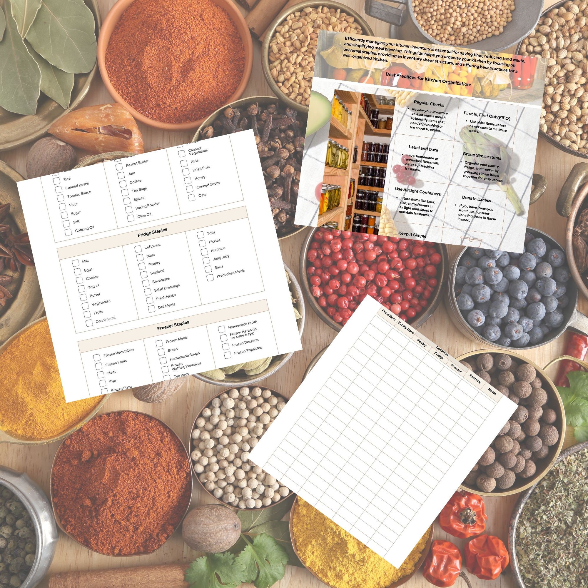 Three Printable Food Storage Checklists Preparedness Foodsafety Healthy ...