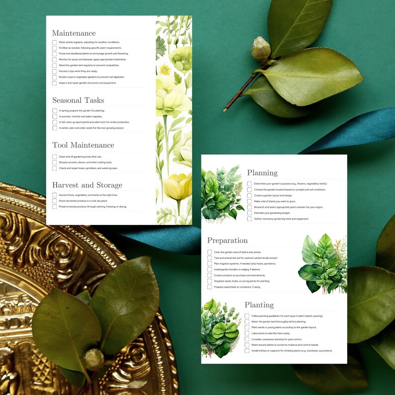 Complete Gardeners Checklist Digital Printable Plant Tags Too Garden ...