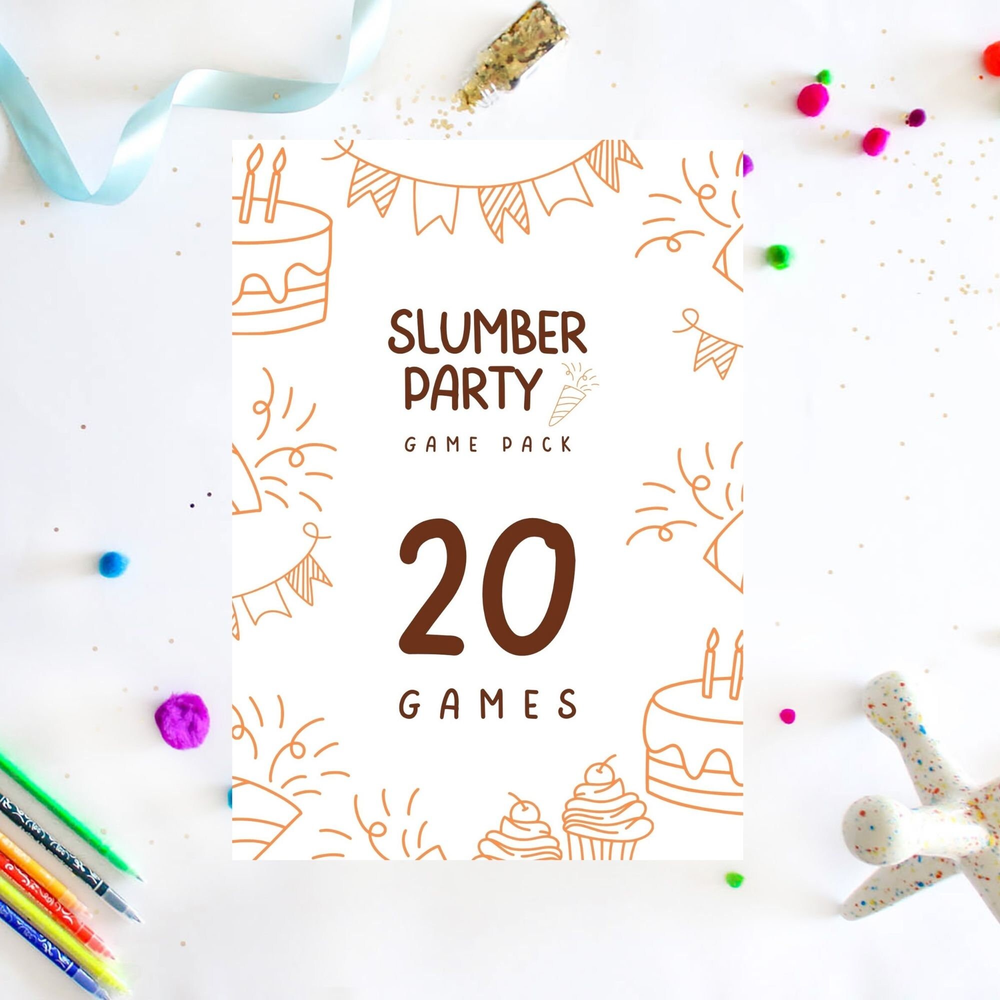 20 Slumber Party Games Digital, Printable, Instant Download, Adults ...