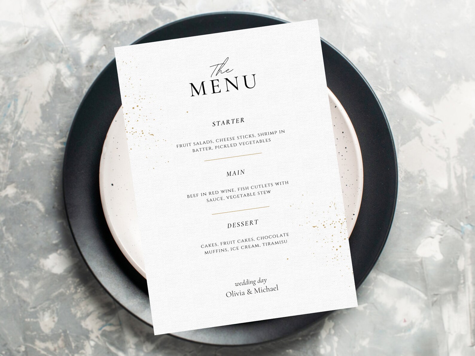 Elegant Minimal Wedding Menu Template Modern Wedding Menu Minimalist ...