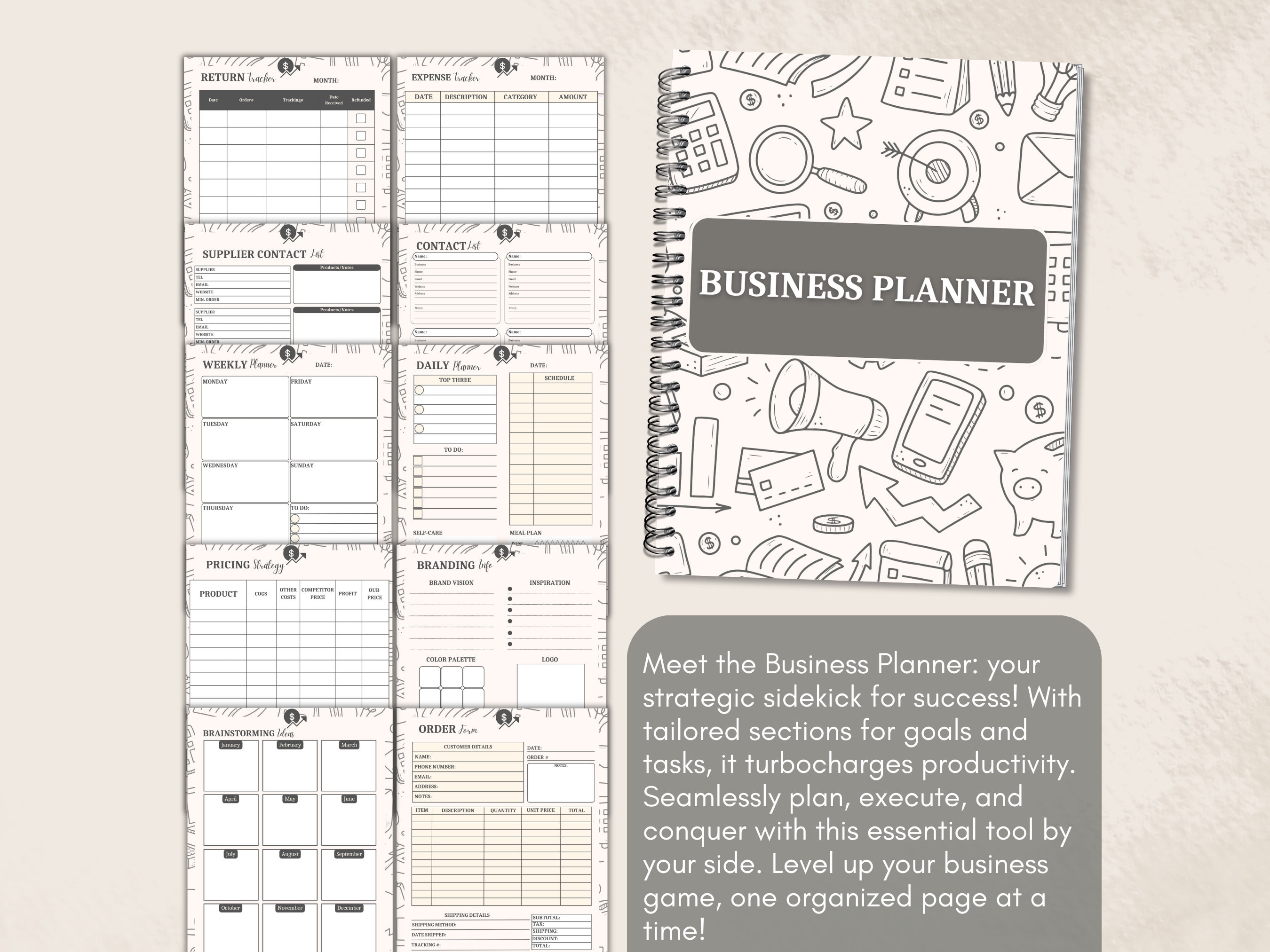 Business Planner Printable | Business Planner PDF | Business Planning ...
