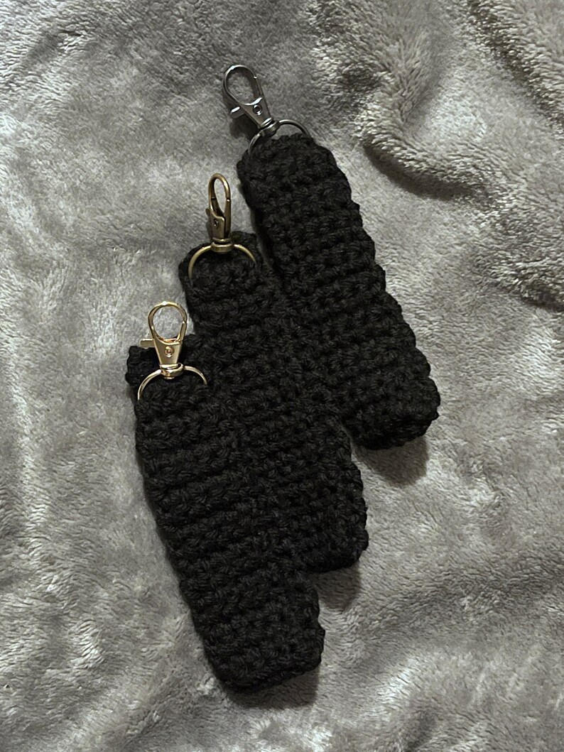 Black Crochet Keychains - Etsy