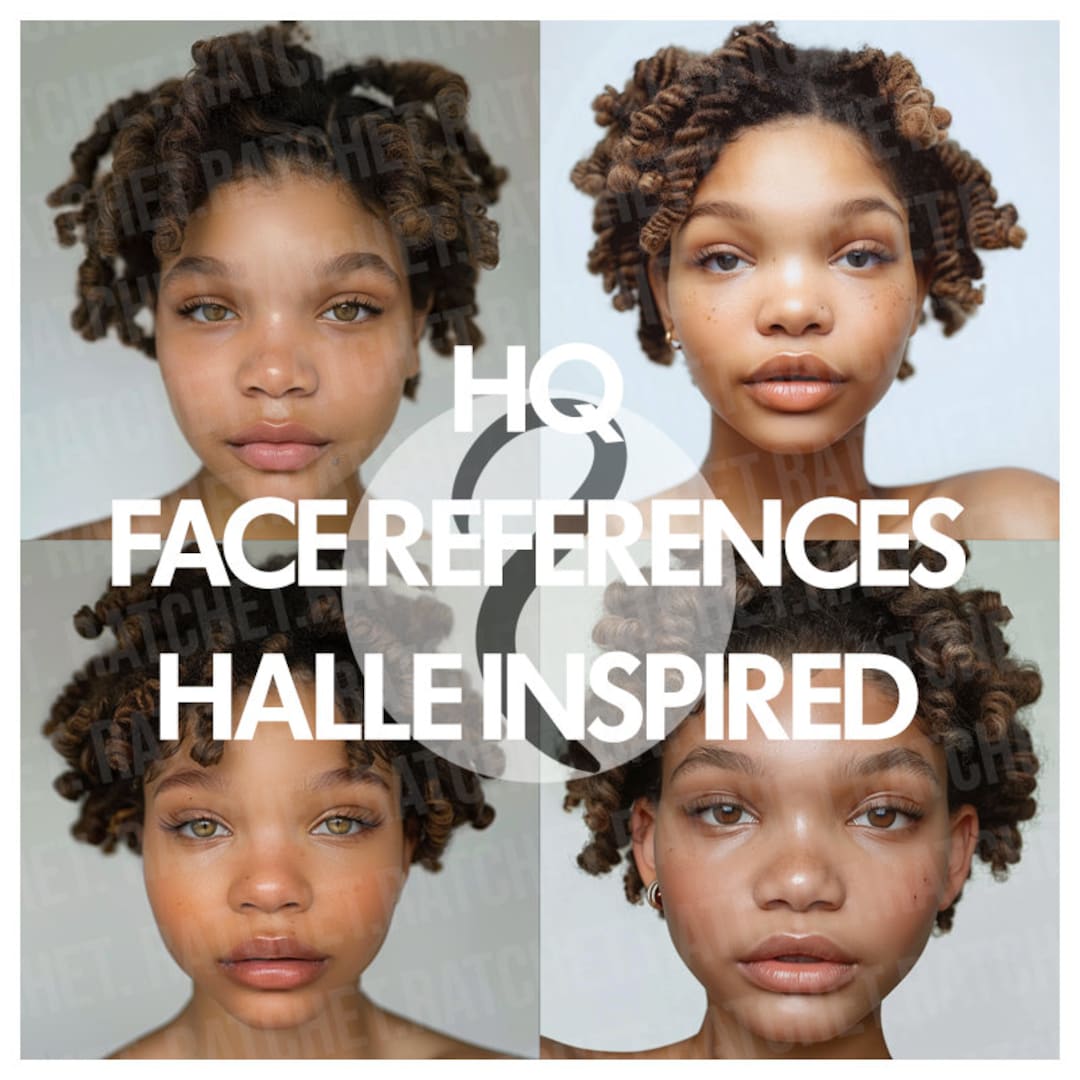 HQ Face References: Halle' Inspired for the Sims, Secondlife & IMVU - Etsy
