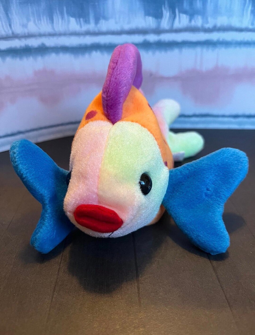 Ty Beanie Baby Lips the Orange & Rainbow Fish - Etsy